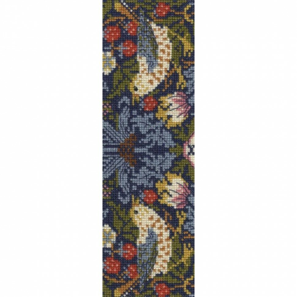 Набор для вышивания DMC #BL1170 William Morris - Strawberry Thief (Уильям Моррис - Похититель клубники), Счетный крест, 6 х 19.5 см