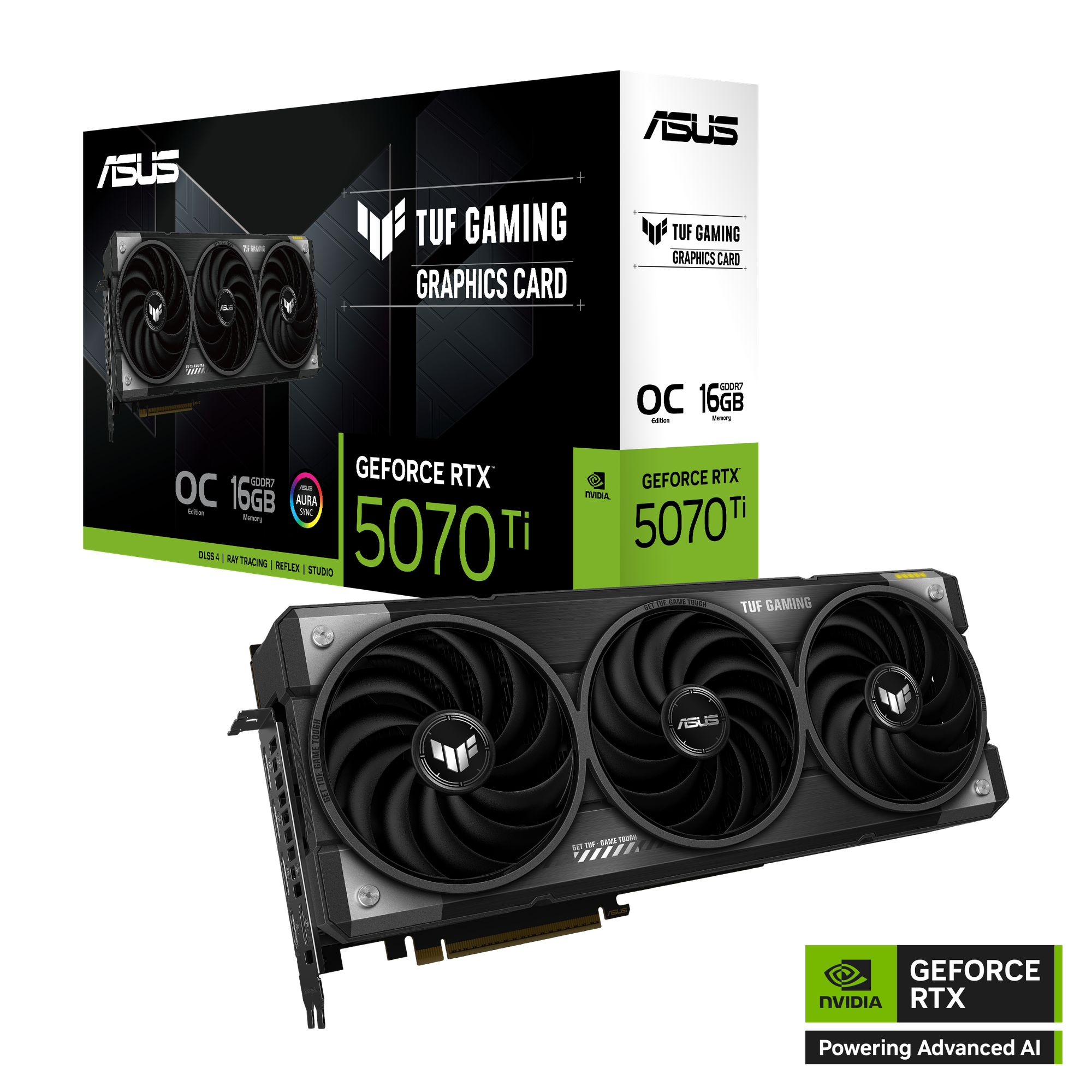 Видеокарта ASUS GeForce RTX 5070 Ti TUF GAMING OC 16GB (TUF-RTX5070TI-O16G-GAMING), (90YV0MD0-M0NA00)