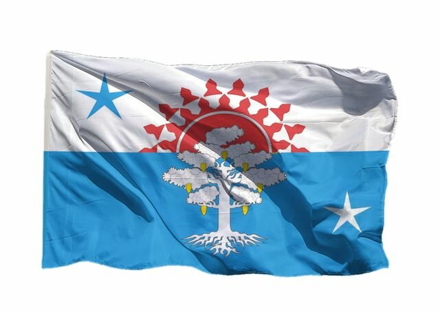 Флаг Серова на шёлке, 70х105 см - для ручного древка