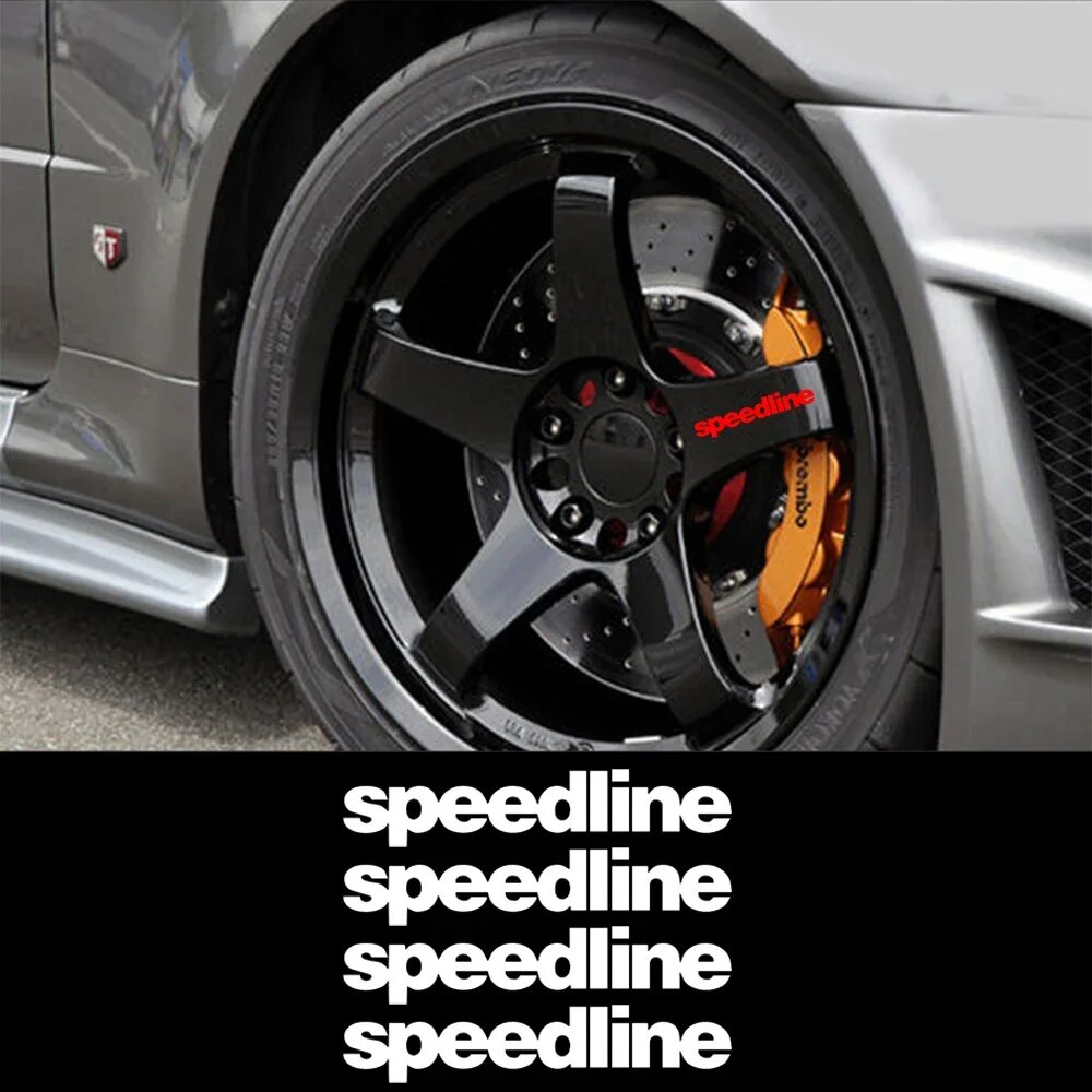 Набор наклеек Speedline для колесных дисков белый
