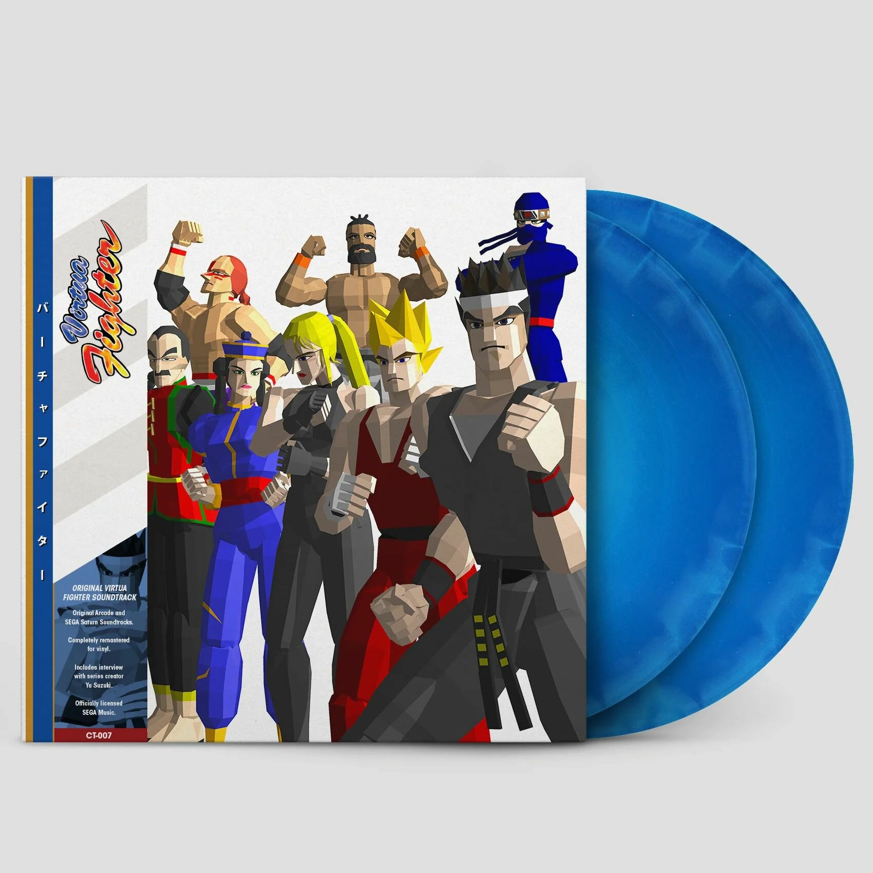 Virtua Fighter OST (420шт в мире Blue Marble USA Limited Soundtrack) Цвет: "Синий Мрамор", Ультра Редкая Виниловая Пластинка, Саундтрек Виртуа Файтер