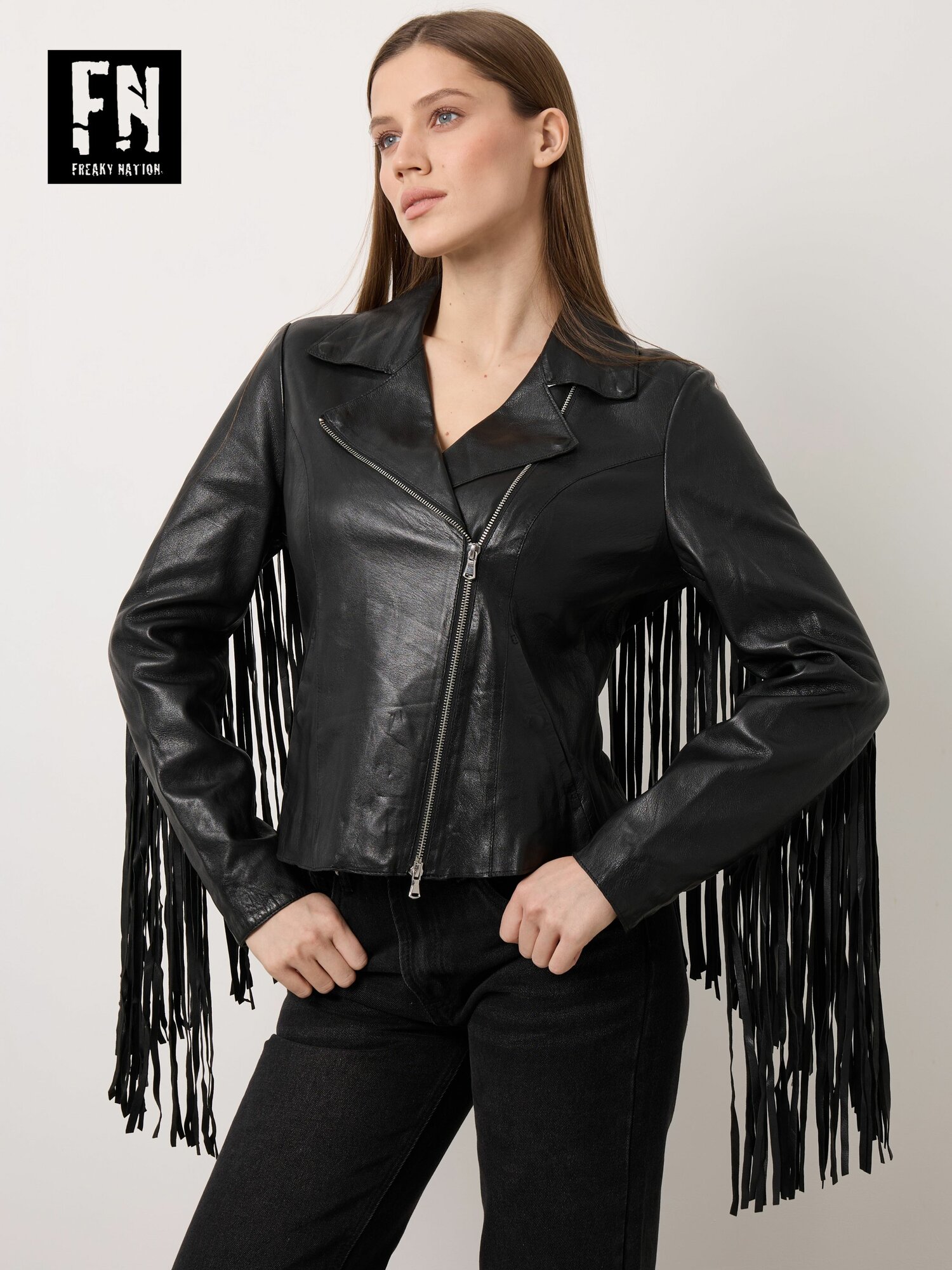 Куртка кожаная Весна-лето 2025