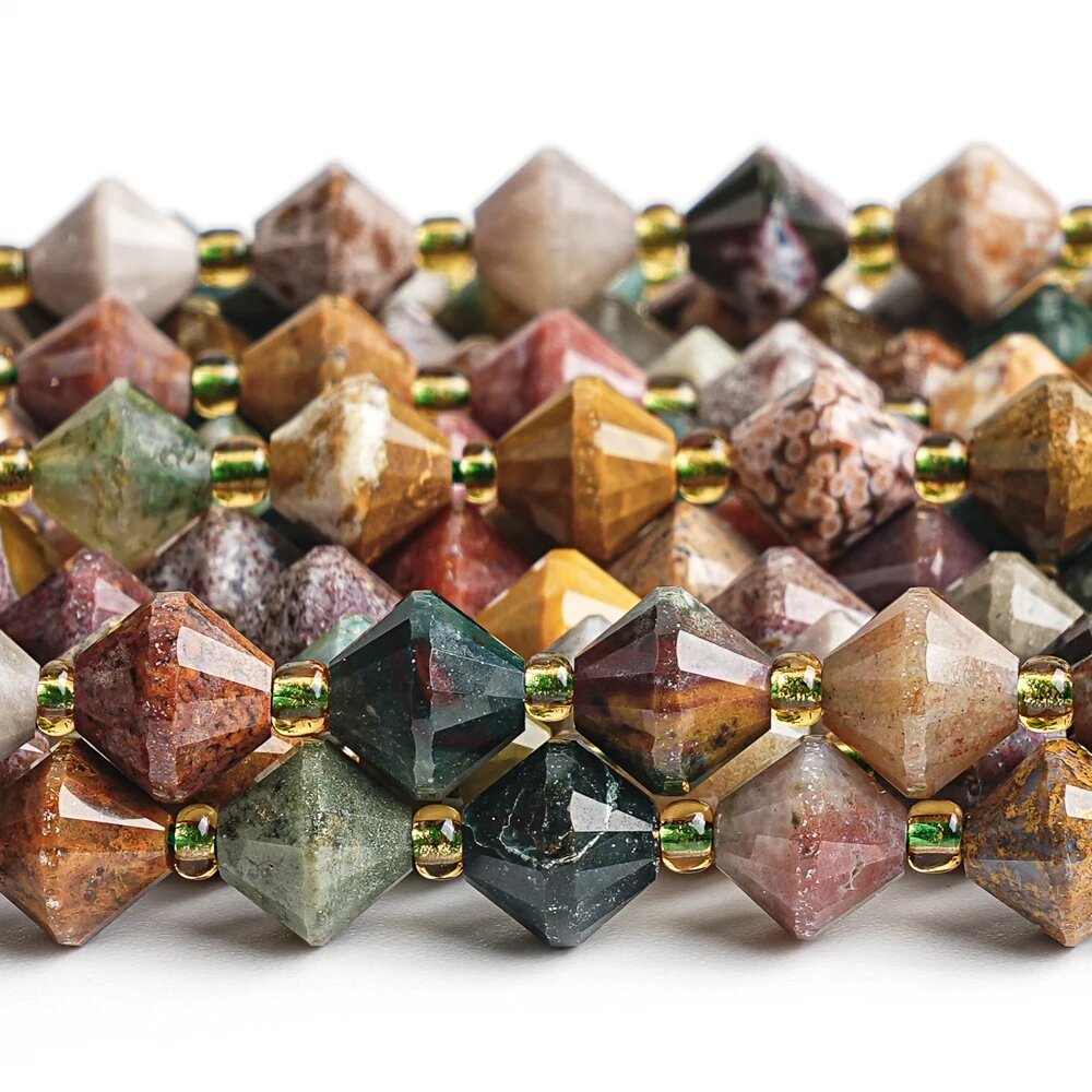 Бусины из океанского агата и яшмы 8 мм, 40 шт