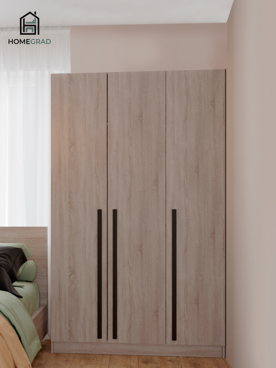 Шкаф для одежды HomeGrad Boston, ЛДСП, трехстворчатый, распашной, дуб сонома