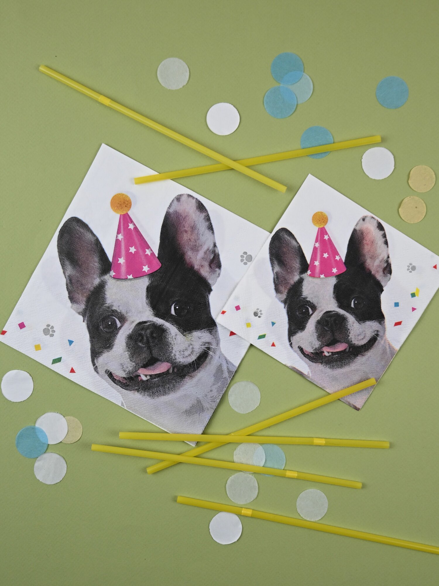 Салфетки Собачки фотографичные, 33 см, 12 шт/уп