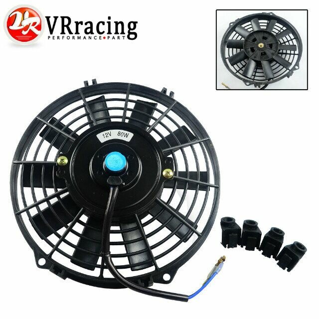 VR RACING – 9 Inch Universal 12V 80W Slim Reversible Electric Radiator AUTO Вентилятор Push Pull With mounting kit Type I 9″ VR-ВентиляторI9
