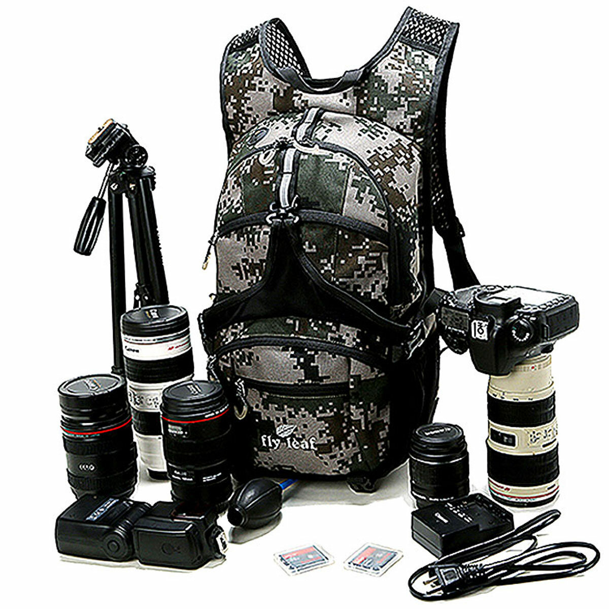 Фоторюкзак FlyLeaf 9133, для фотокамеры, внешний размер 45x27x16