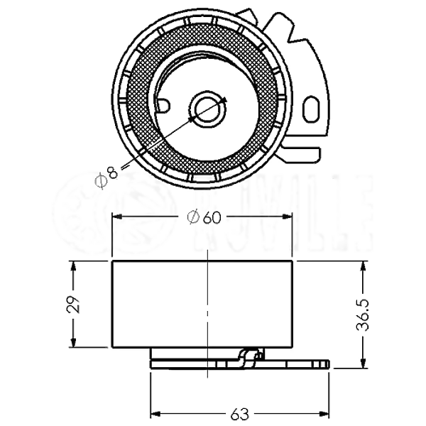 RUVILLE 540429 ролик натяжной ремня грм\ Fiat (Фиат) bravo / palio, lancia delta 1.6 16v 95