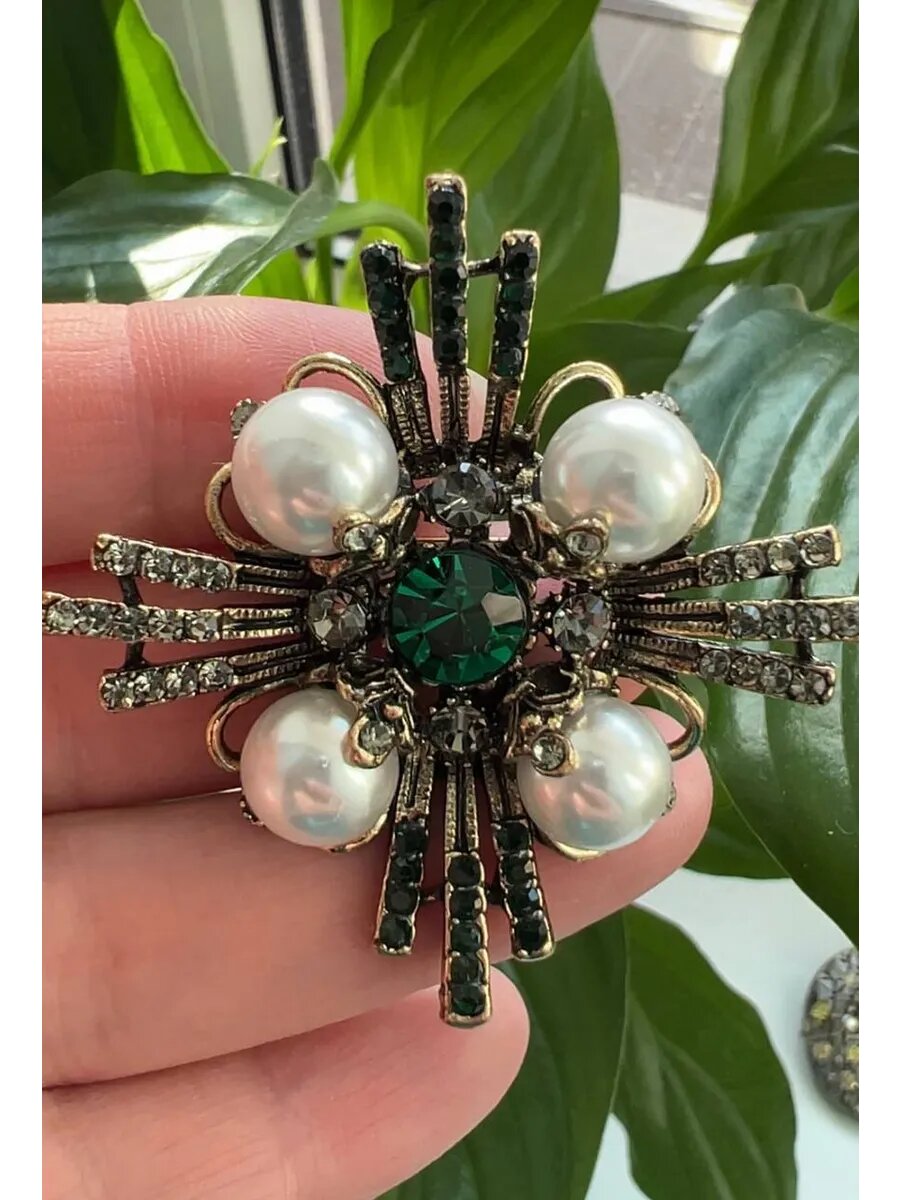 Брошь Fashion jewelry, жемчуг имитация