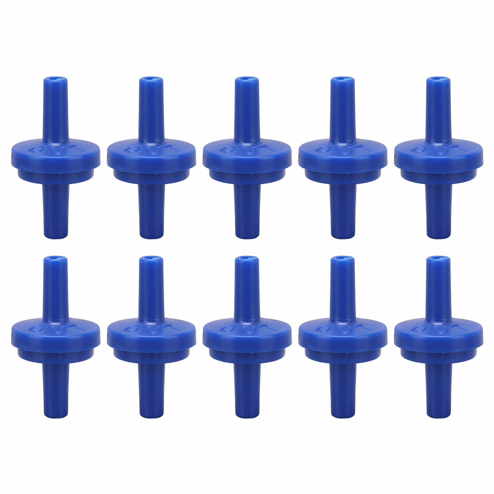 Синий запорный клапан для воды диаметром 4 мм, обратный мембранный клапан для шланга, защита от противотока, 10 упаковок