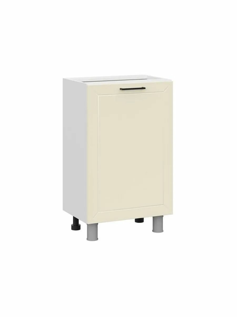 Кухонный модуль напольный, стол узкий Сектор с полками, с доводчиками, 50х34.6х82.4 см, Белый / Магнолия