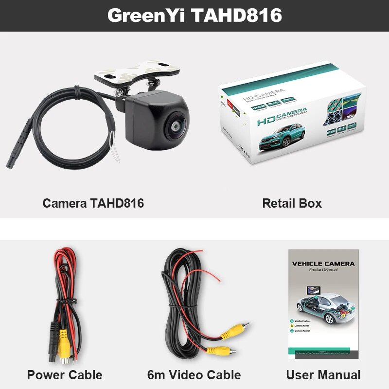 GreenYi TAHd816 камера заднего вида AHD 1080P