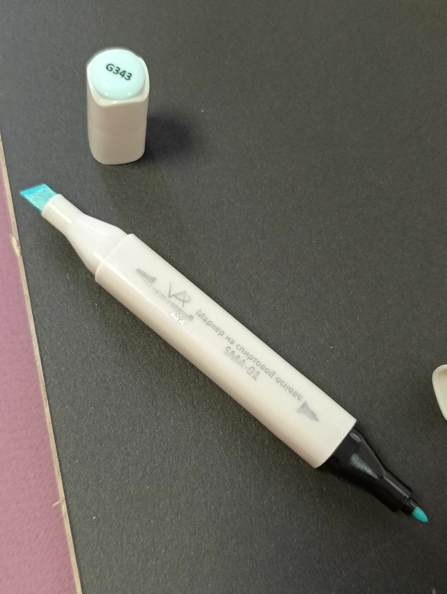 Маркер художественный мятно-голубой на спиртовой основе "Vista-Artista" Style 07мм-7мм