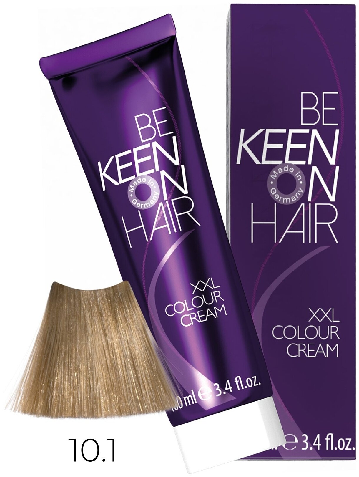 KEEN Be Keen on Hair Крем-краска для волос XXL Colour Cream, 10.1 Ультра-светлый пепельный блондин ultrahellblond asch, 100 мл