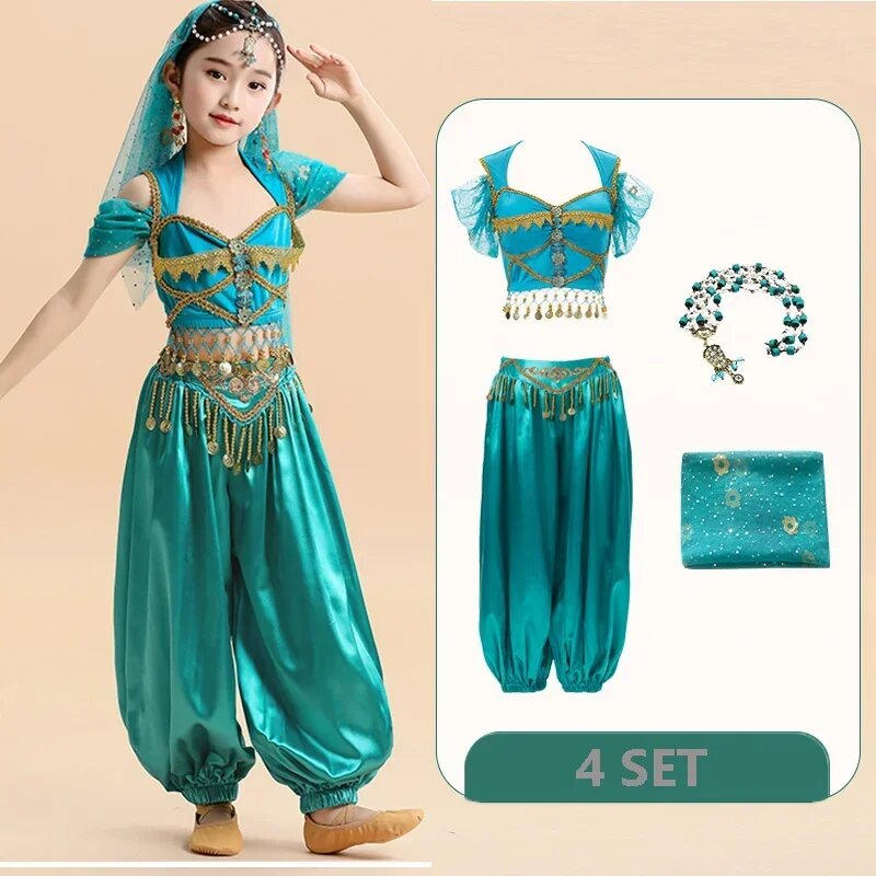 Детский танцевальный костюм для belly dance lovskaya XL, 4 set red C