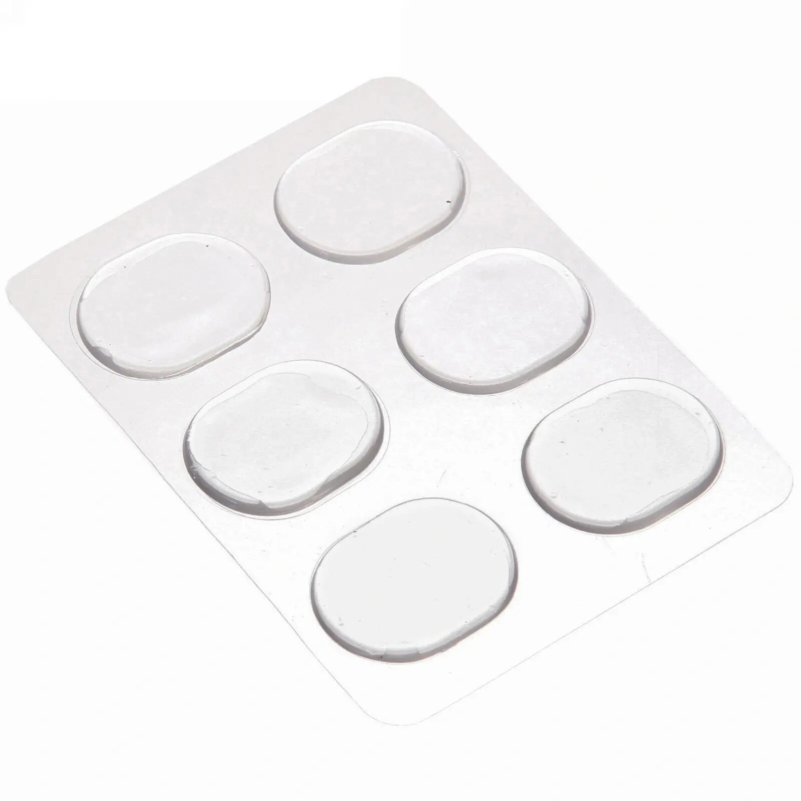 Вкладыш для обуви силиконовый, овальный, прозрачный, комфорт при ходьбе, 3×2,4см, 1 шт в пакете