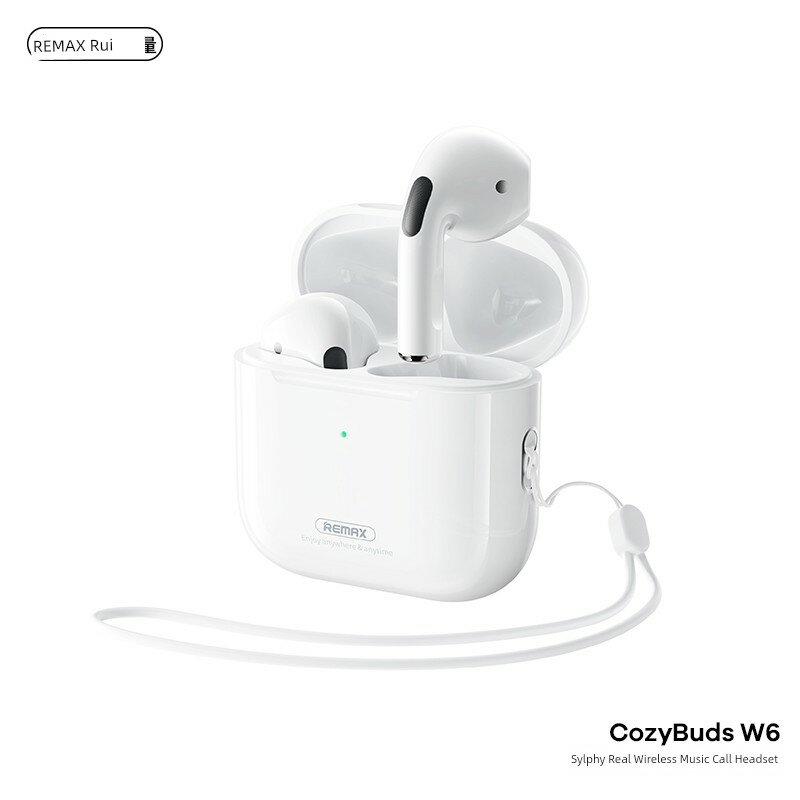 Pearl White W6 Bluetooth 5.4 беспроводные наушники для спорта