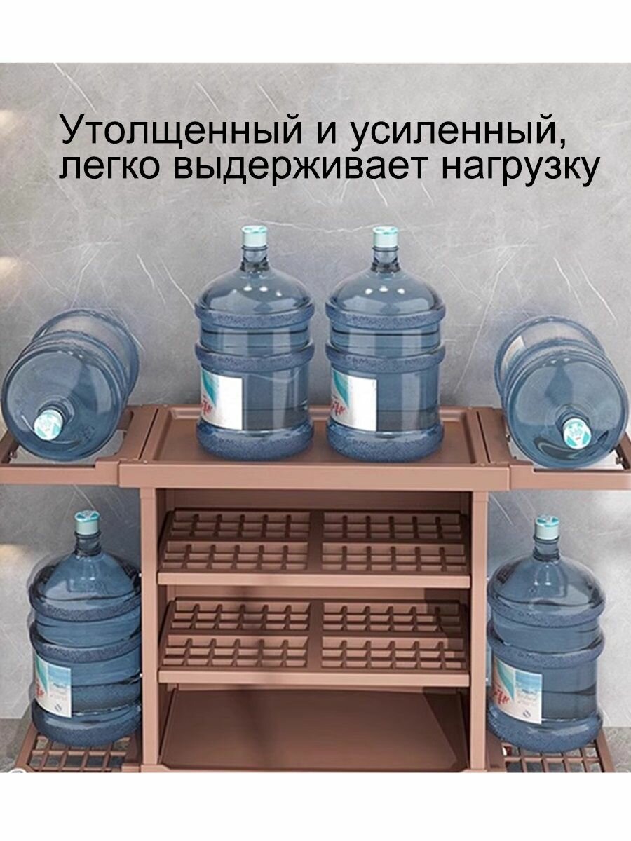 Уборочная тележка, полипропилен, оксфорд, габариты 136 см x 47 см x 98 см, серая — фото 1