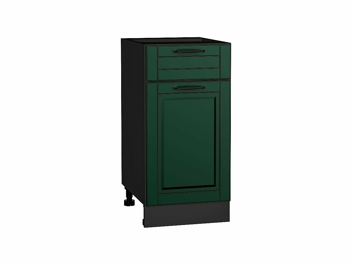 Шкаф нижний с 1-ой дверцей и ящиком Дублин, цвет фасада Special Green, цвет каркаса Graphite, 816*400*478 мм