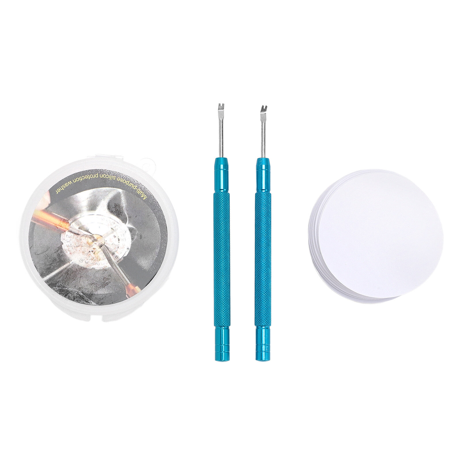 2 шт. съемники стрелок часов рычажного типа съемник минутный секундный часовой инструмент для часовщика с 50 шт. защитной пленки