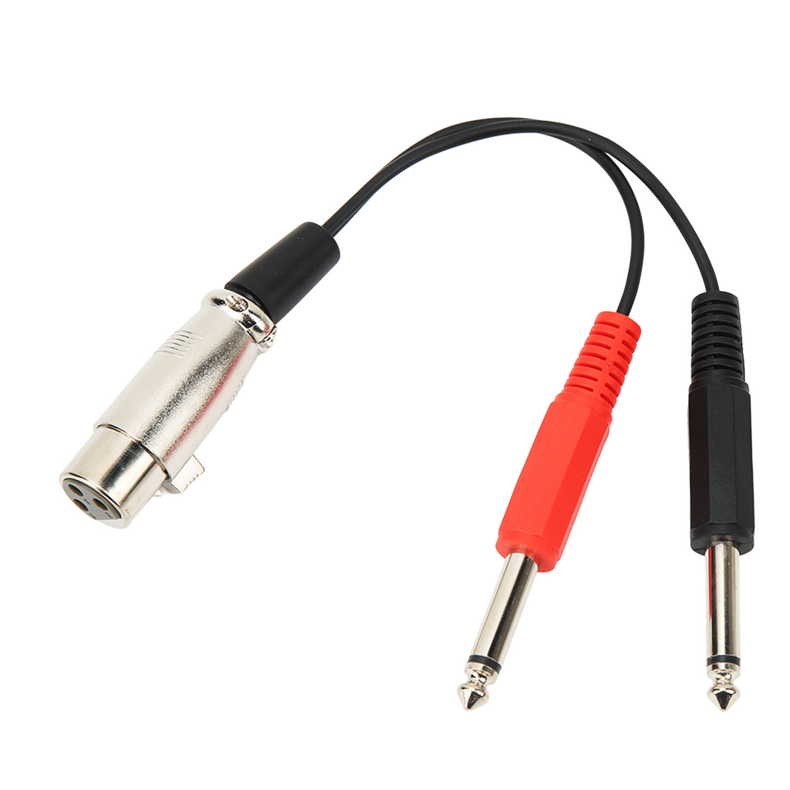 Двусторонний разветвитель звукового кабеля 1/4 дюйма мужской к XLR женской, адаптер микрофона XLR женский к двустороннему 6.35 мм мужскому, длина 7.9 дюйма