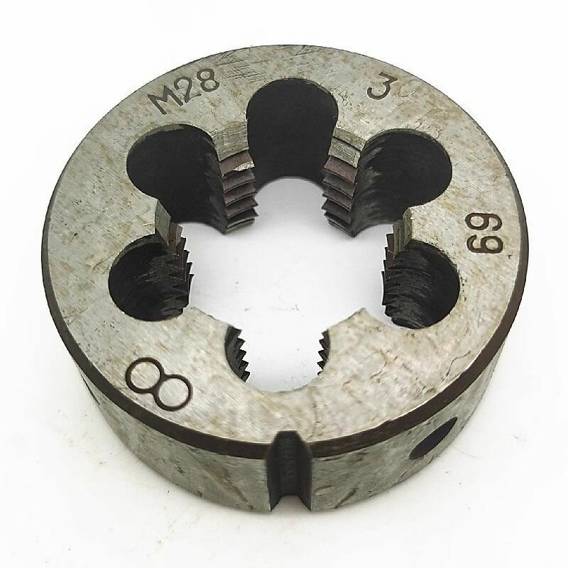 Плашка ручная, М28х3,0, Сталь инструментальная, 1 штука, FUDO