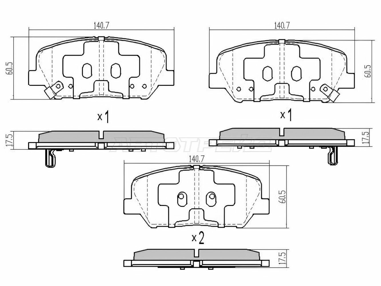 Тормозные колодки передние для КИА Сид, Церато, K3, K5 арт ST58101A6A20 SAT