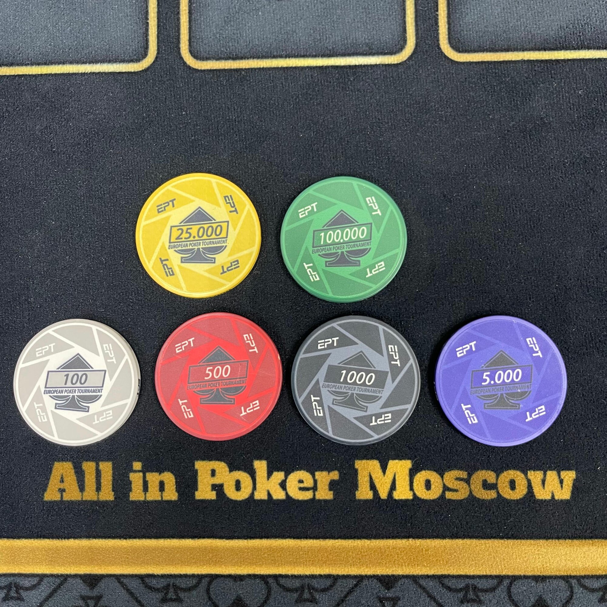 Керамические фишки профессиональные - номинал 1,000 - 25 штук