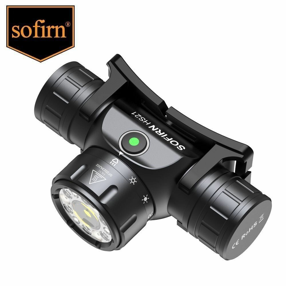 Sofirn HS21 2000lm EDC Headlamp 18650 USB C перезаряжаемый фонарик SFT40 мощный налобный фонарь с инфракрасным переключателем