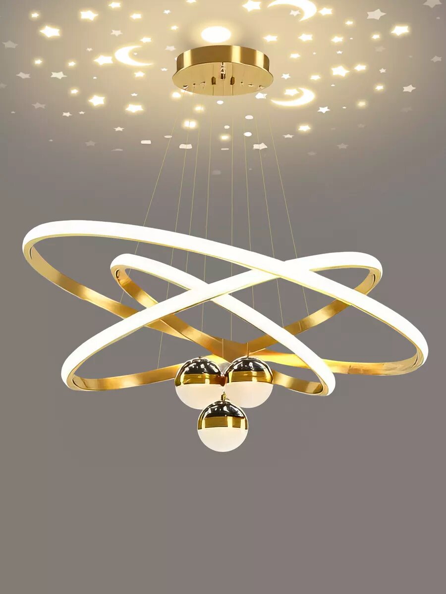 Люстра подвесная Звездное небо с пультом