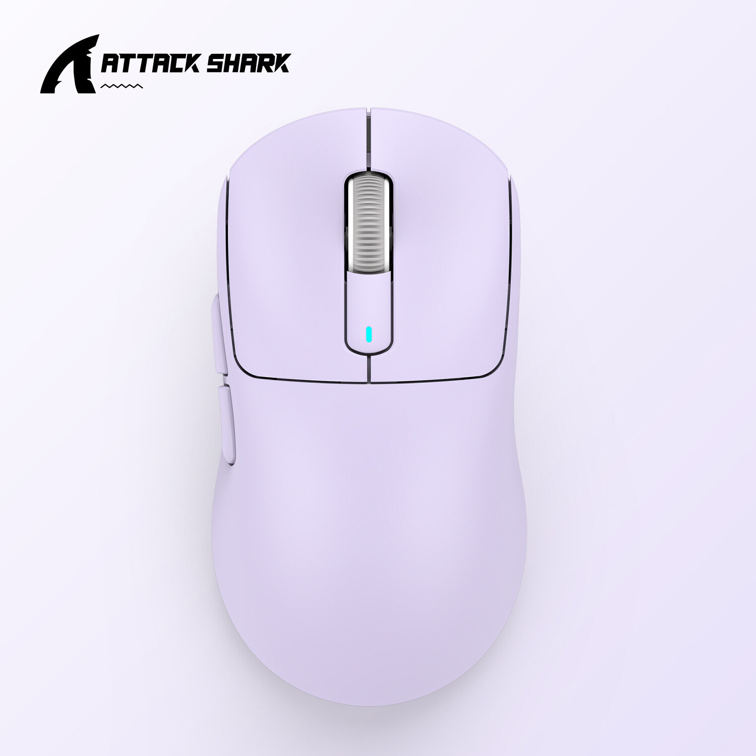 Attack Shark X3 Легкий мышь с тремя режимами, перезаряжаемая, для игр с анти-скользящими наклейками, лавандовый