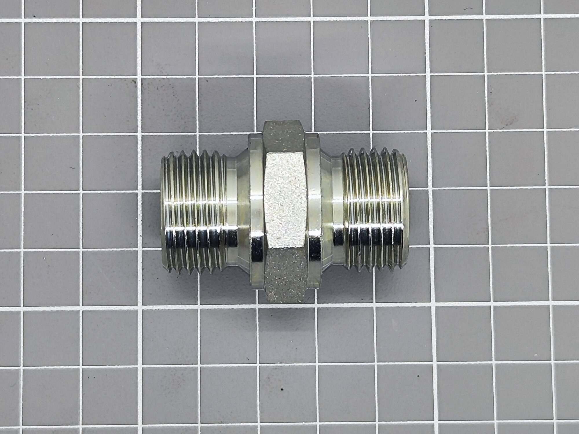 Адаптер BSP 1/2" - BSP 1/2" (ш-ш) соединительный прямой для РВД и гидравлических систем (1 шт)