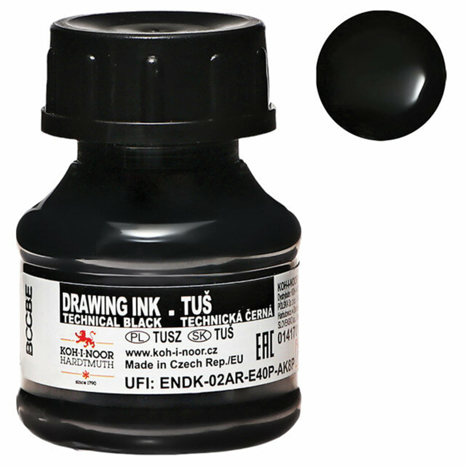 Упаковка 5 шт. Тушь KOH-I-NOOR, черная, 20 мл, 0141701002LP