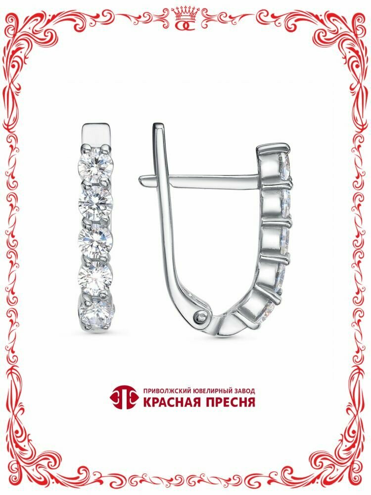 Серьги, фианит