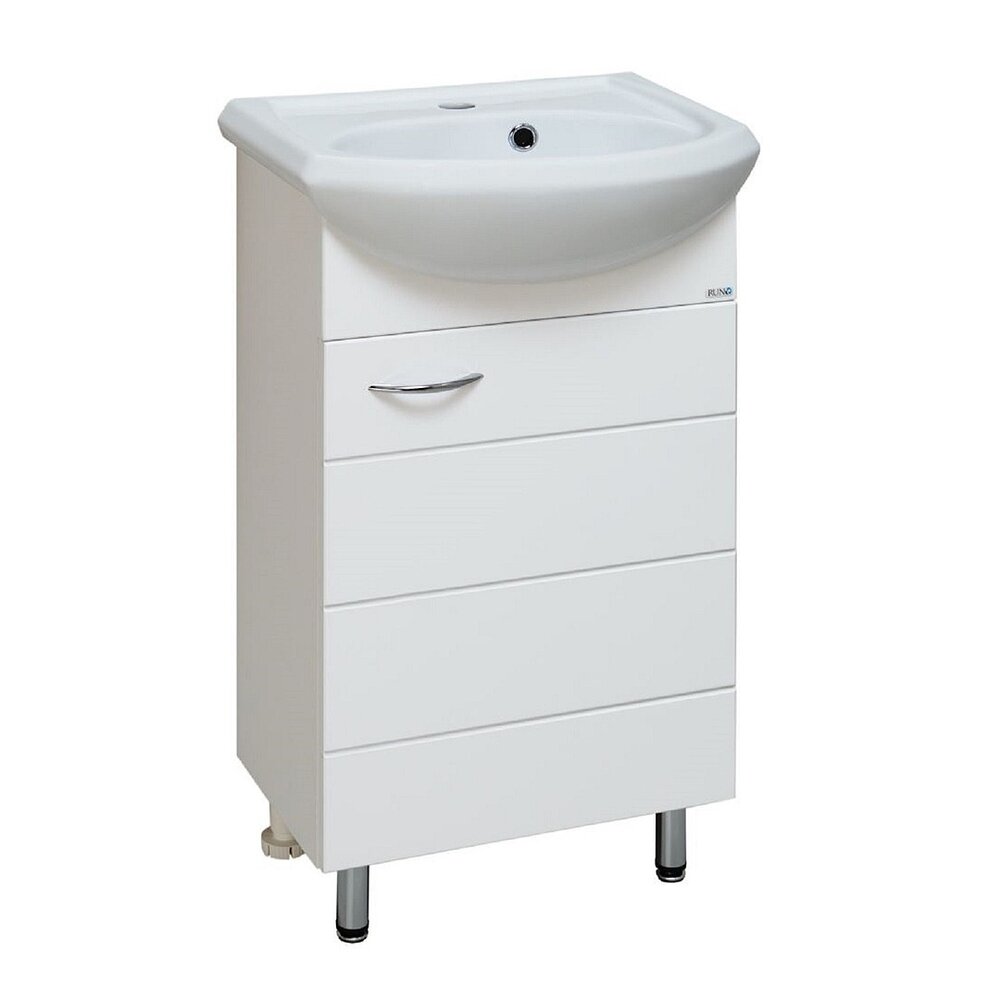 Мебель для ванной "Кипарис" 45, с умывальником "Уют" 45, белая