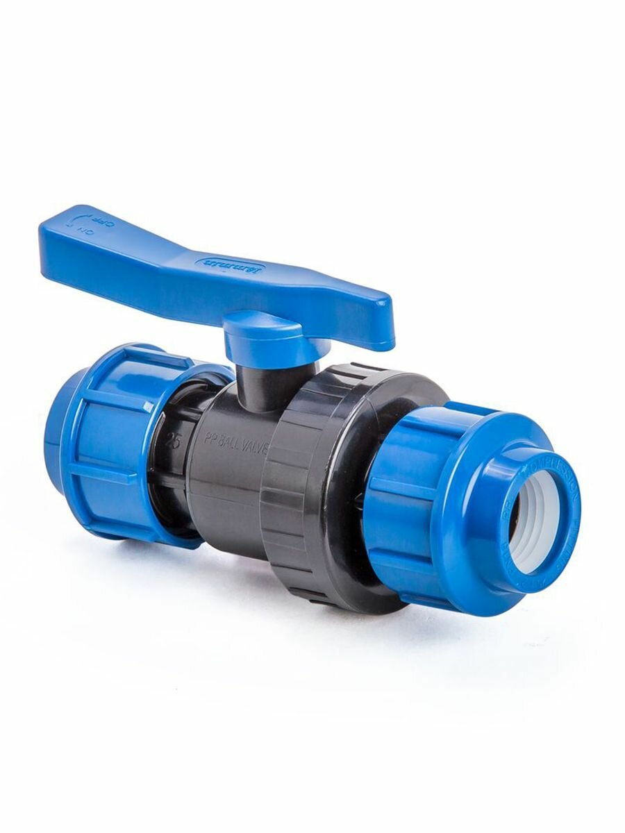 Кран шаровой Lammin Lm34101025025 компрессионный разъемный для ПЭ труб 25 мм