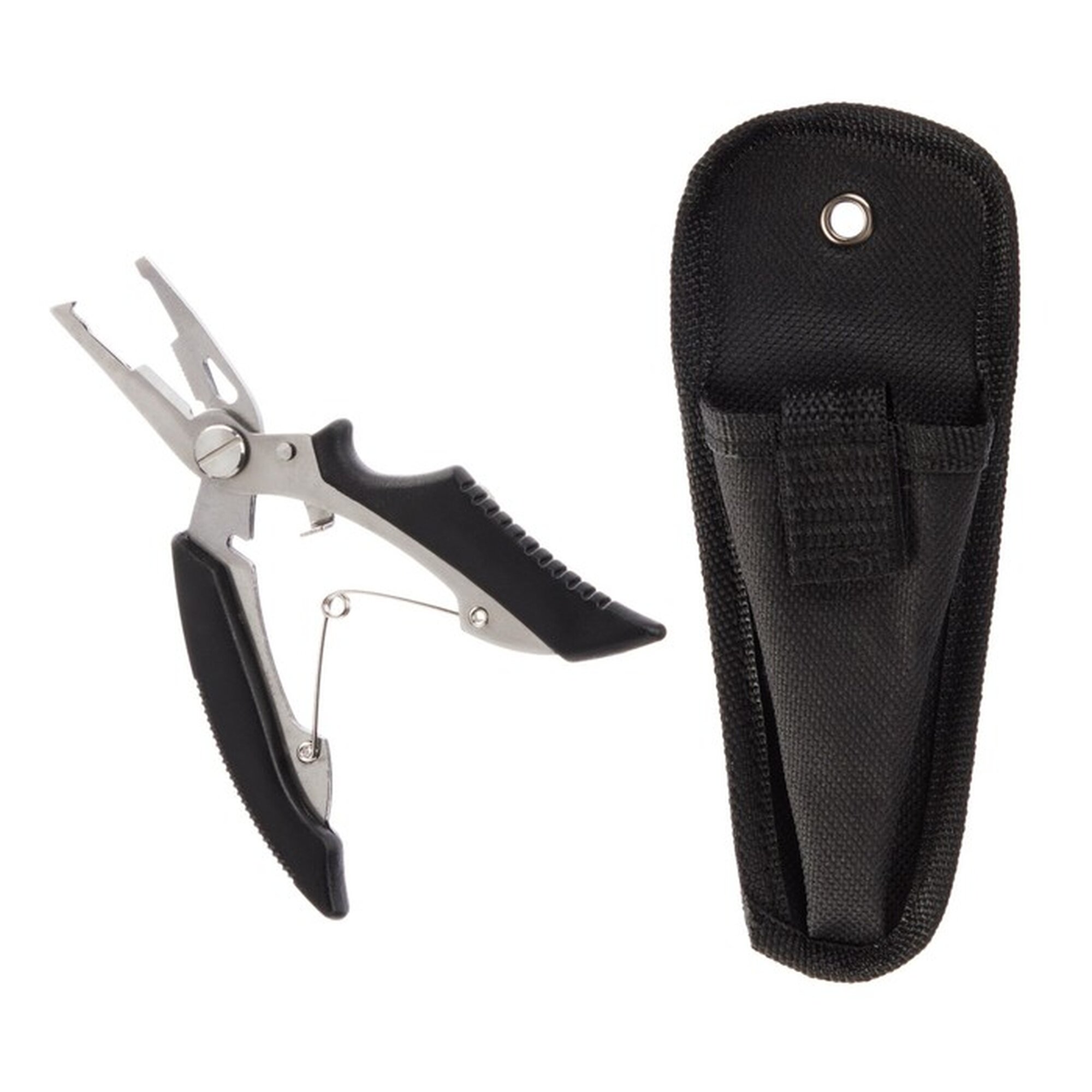 Мультитул Сима-ленд, 3 в 1, рыболовный, сталь, пластик, с чехлом, черный, 13 см