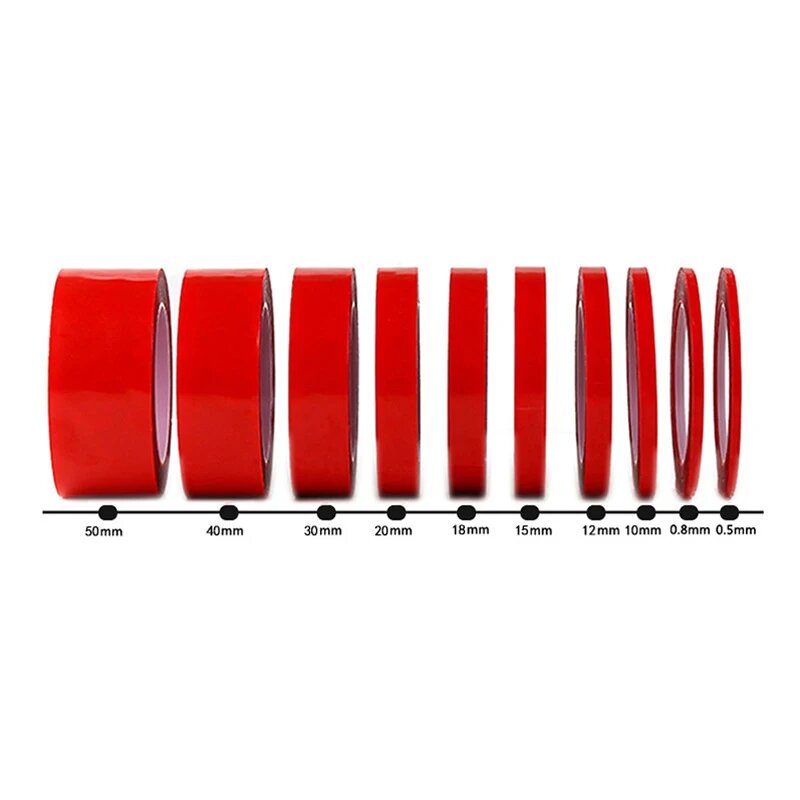 Красная силиконовая двусторонняя лента 20mm3M