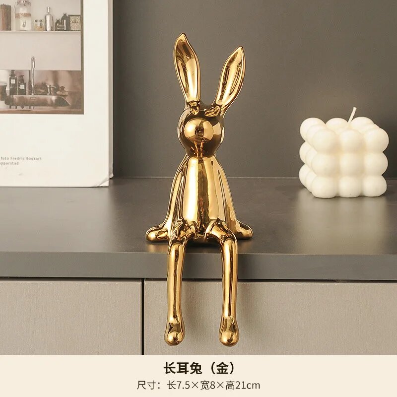Кролик керамический золотой DE005-Golden
