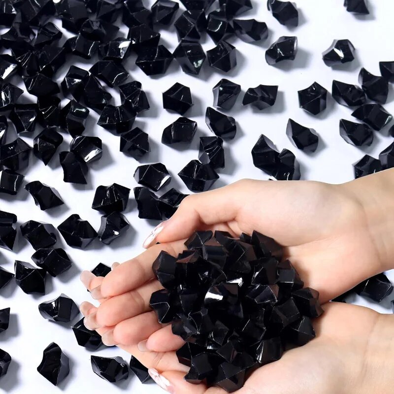 100 шт. Акриловые ледяные камни 11x14 мм прозрачные Black