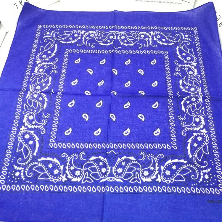 Новинка дизайна, модная хлопковая бандана в стиле хип-хоп, квадратный шарф, повязка на голову, хиджаб с краской, черный, красный, с узором пейсли, шарфы для женщин, мужчин, мальчиков и девочек