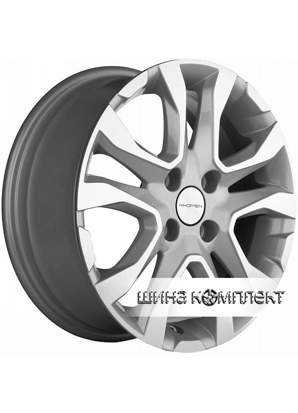 Колесный диск Khomen Wheels KHW1503 6x15 4x100 ET40 60,1 F-Silver-FP литой для автомобиля