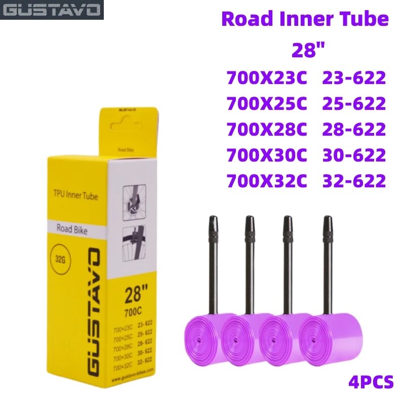 Внутренняя трубка GUSTAVO 700C, 4шт, клапан 65mm