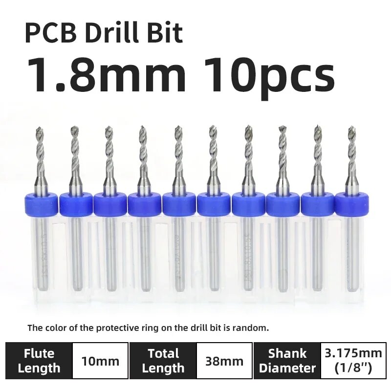 10 шт. сверл для PCB 1.8 мм, 3.175 мм