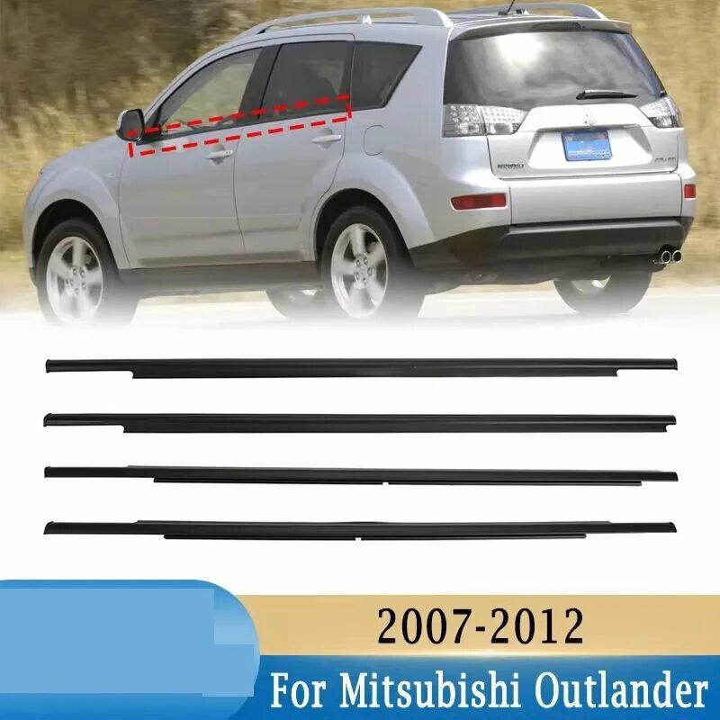 KNOW EASY-Наружные уплотнительные ленты для автомобильных стекол для Mitsubishi Outlander 2007-2012