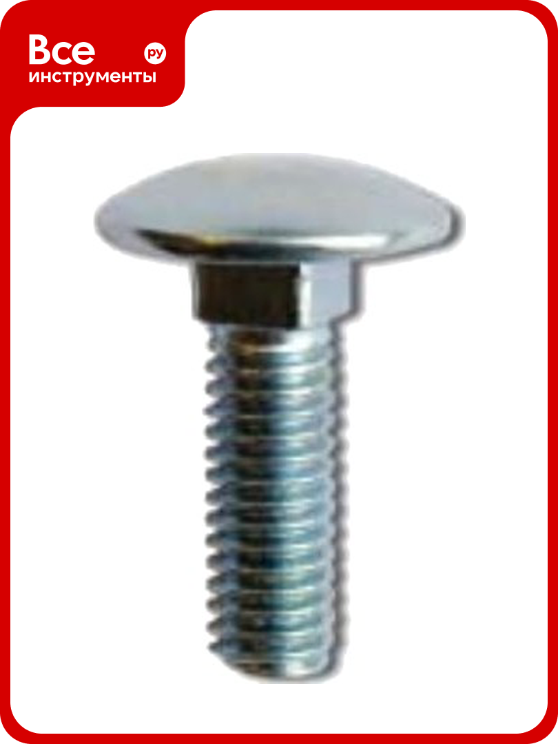 Винт М6х20 (100 шт) с гладкой головкой и квадратным подголовником DKC CM010620 прочной конструкции