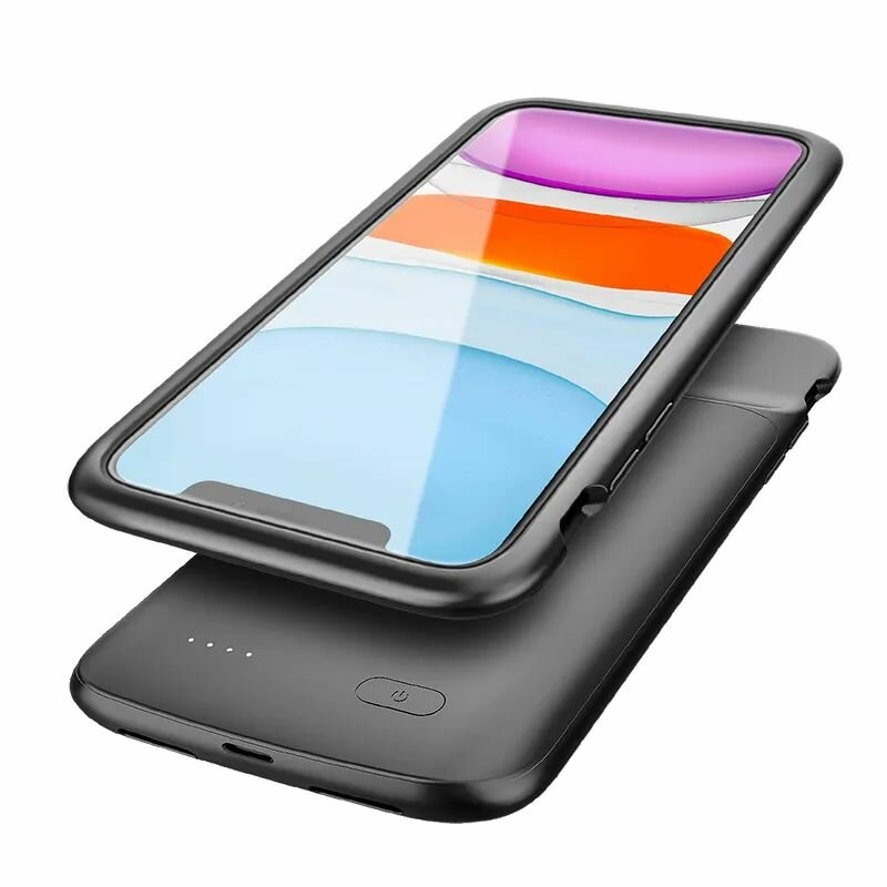 Чехол-аккумулятор для iPhone 11 Внешний аккумулятор Power bank чехол для телефона, Fraternize 6800мАч-ROMIKY