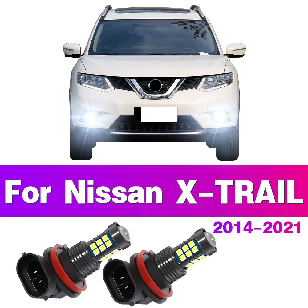 Светодиодные автомобильные передние противотуманные фары, лампы для Nissan X TRAIL XTRAIL X-TRAIL T32 2014 2015 2016 2017 2018 2019 2020 2021, автоаксессуары