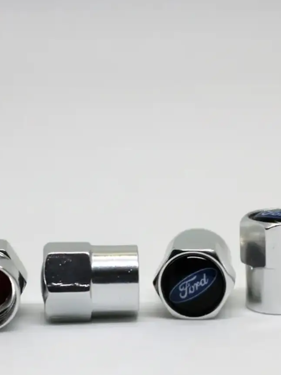 Колпачки на вентиль, ниппель шины автомобильной с эмблемой Ford, 4шт, металл