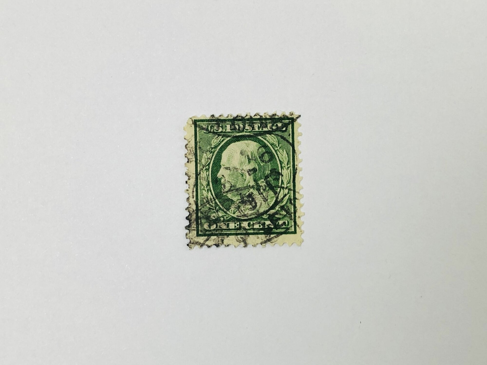 Стандарт. Бенджамин Франклин, выдающийся писатель и политик. США. 1908. Sc: US 331; Mi: 162Ax. Гаш